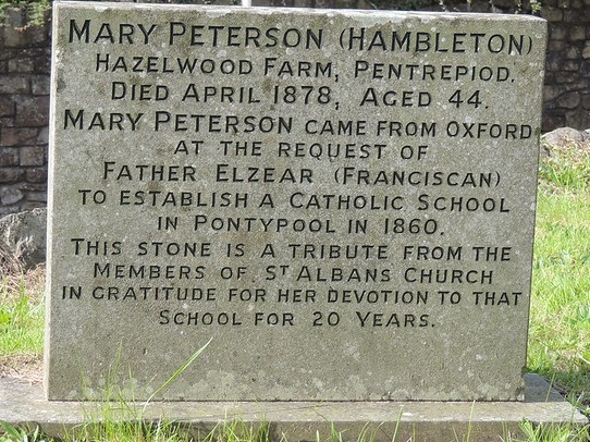 Mary Peterson - Roman Catholic Parish of Pontypool & Blaenavon